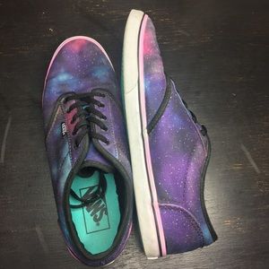Vans Shoes | Pink And Blue Custom | Poshmark